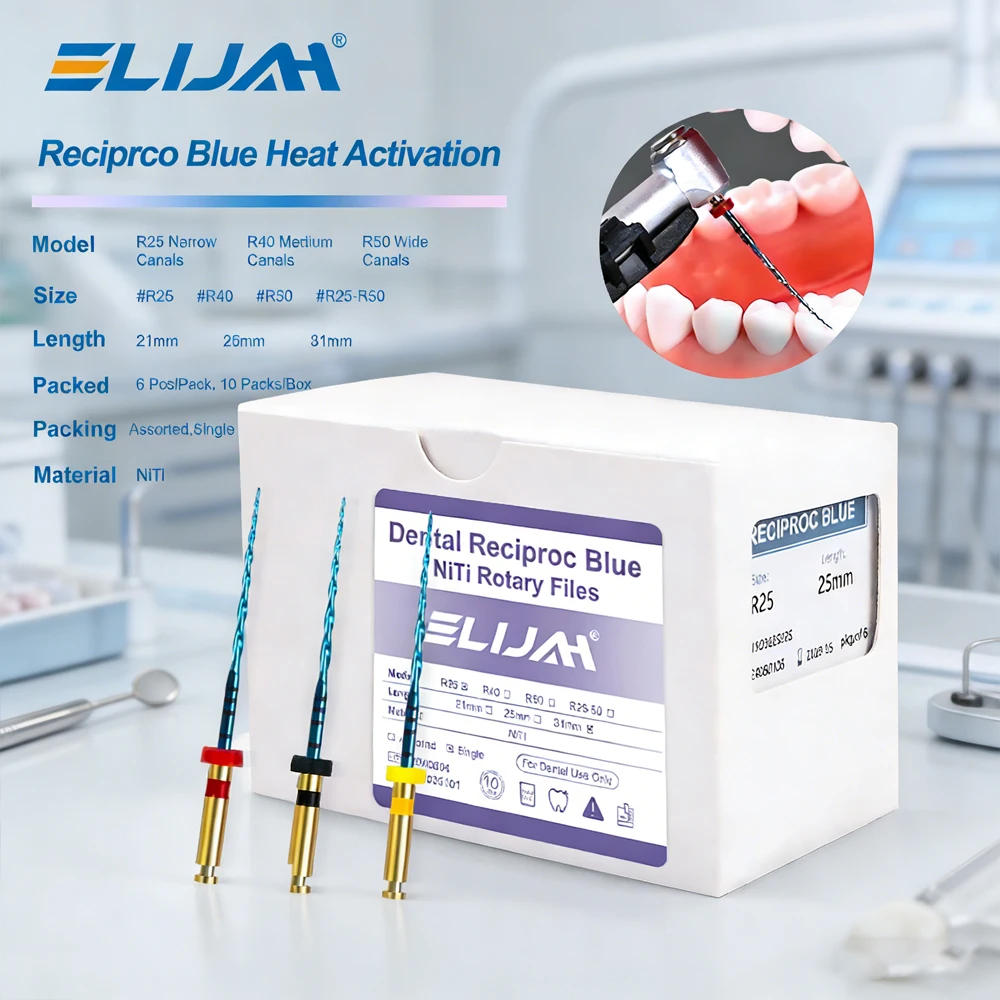 Dental 10Boxes/Set Reciproc Blue Endodontic Files Engine Use 21/25/31mm ...
