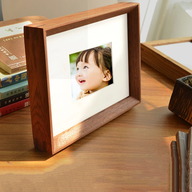 Solid Wood Mortise and Tenon Photo Frame Red Beech Family Portrait ...