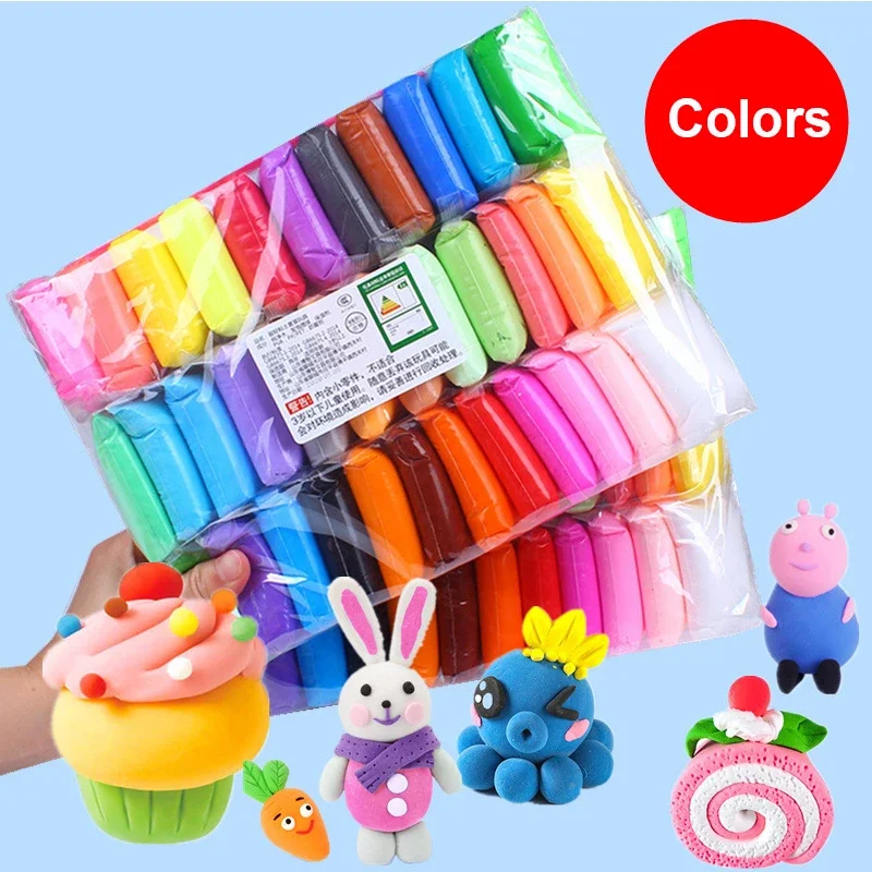 12-24-36-Color-Modelling-Clay-Colorful-Plasticine-Super-Light-Clay-Air-Dry-Polymer-Slime ...