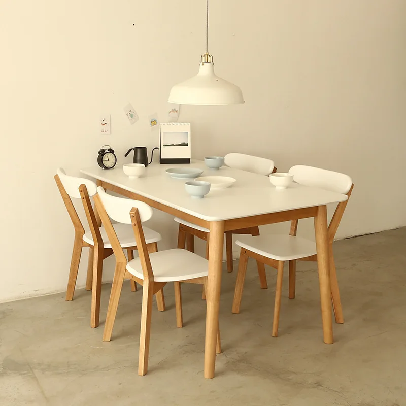 dining-table-cream-style-household-small-unit-modern-and-simple-white ...