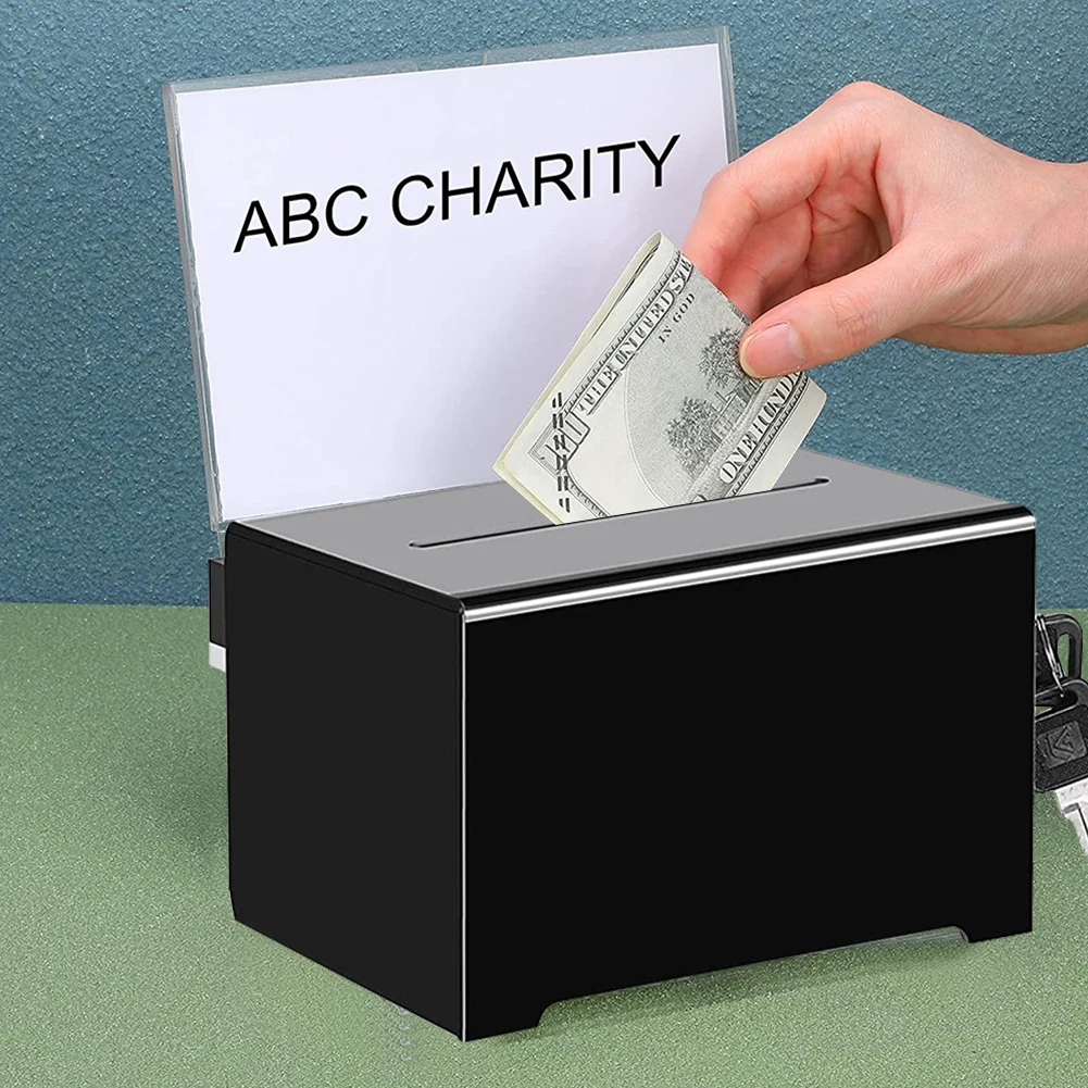 Acrylic-Suggestion-Box-with-Lock-and-Sign-Holder-Raffle-Ticket ...