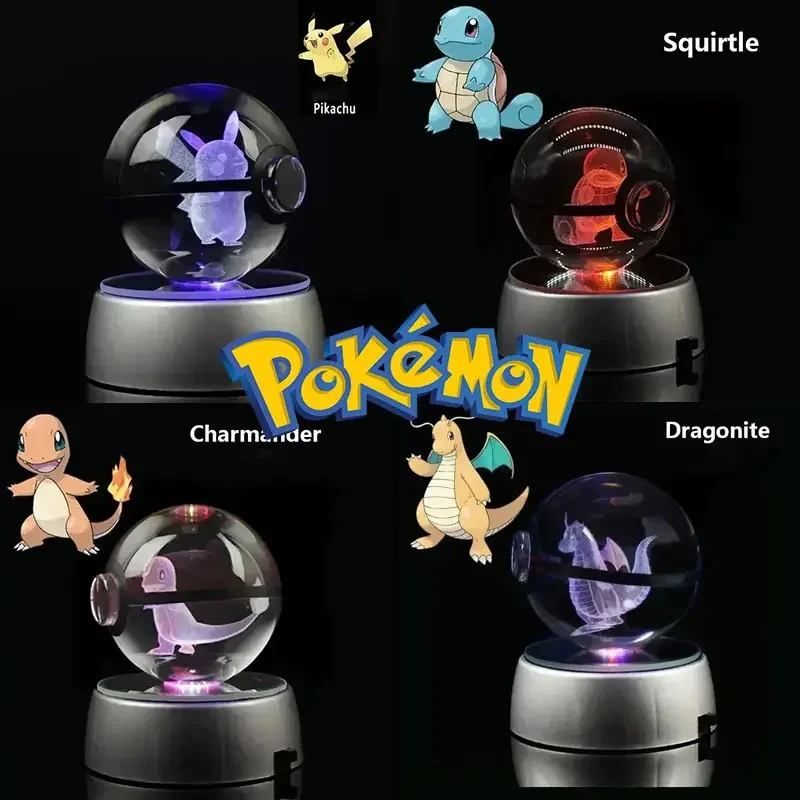 Pokemon-3D-Crystal-Ball-Pikachu-Figure-Pokeball-Engraving-Crystal ...