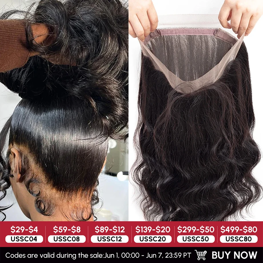 360-Lace-Frontal-Only-Brazilian-Body-Wave-Human-Hair-Straight-Pre ...