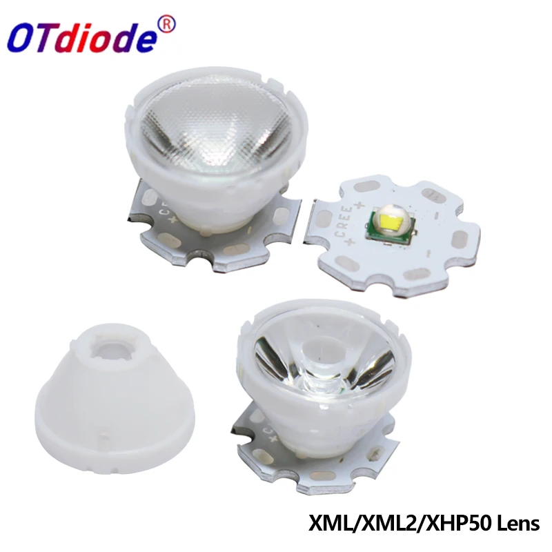 10pcs-CREE-XML-LED-XML2-LED-XHP50-LED-Lens-20mm-white-holder-10-25-45 ...