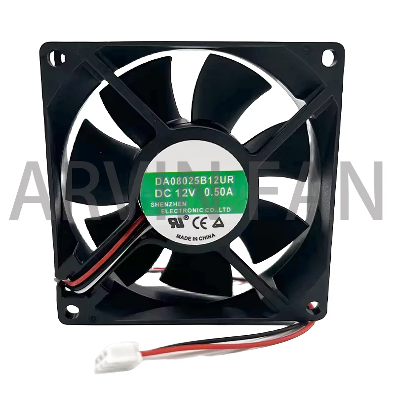 DA08025B12UR-8cm-8025-80x80x25mm-80mm-DC12V-0-50A-CPU-3pin-Double-ball ...