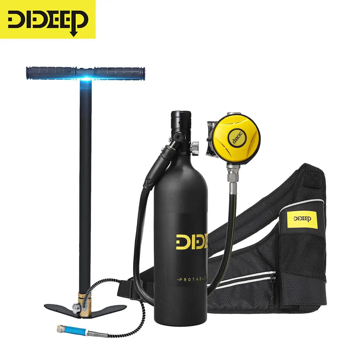 DIDEEP-Scuba-Diving-Cylinder-Mini-1L-Oxygen-Tank-Set-Respirator-Air ...