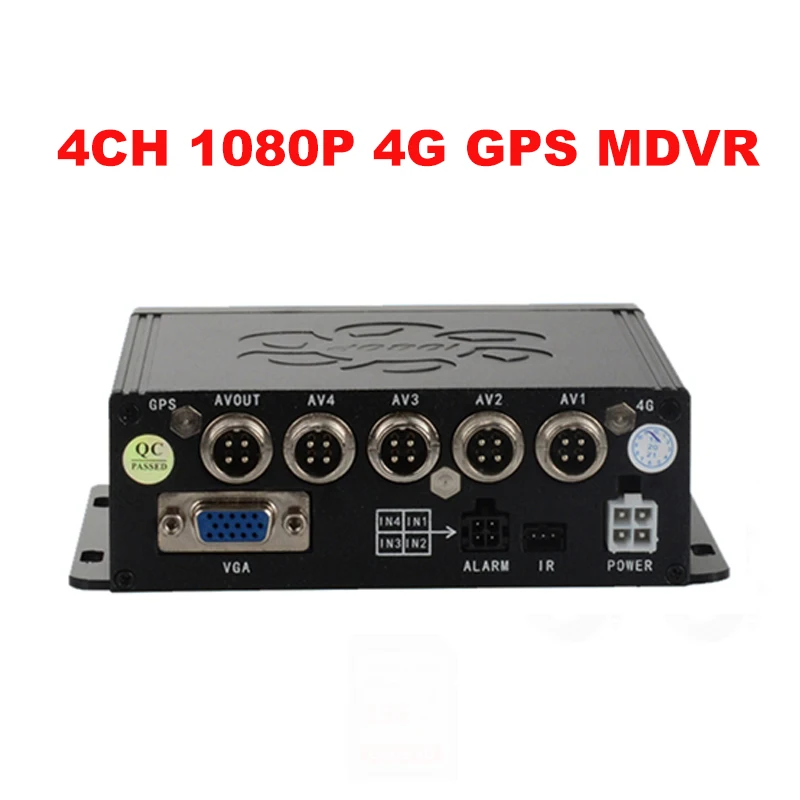 4CH Car MDVR AHD1080P 4 Channel SD Recorder 4G GPS Vehicle Black Box ...