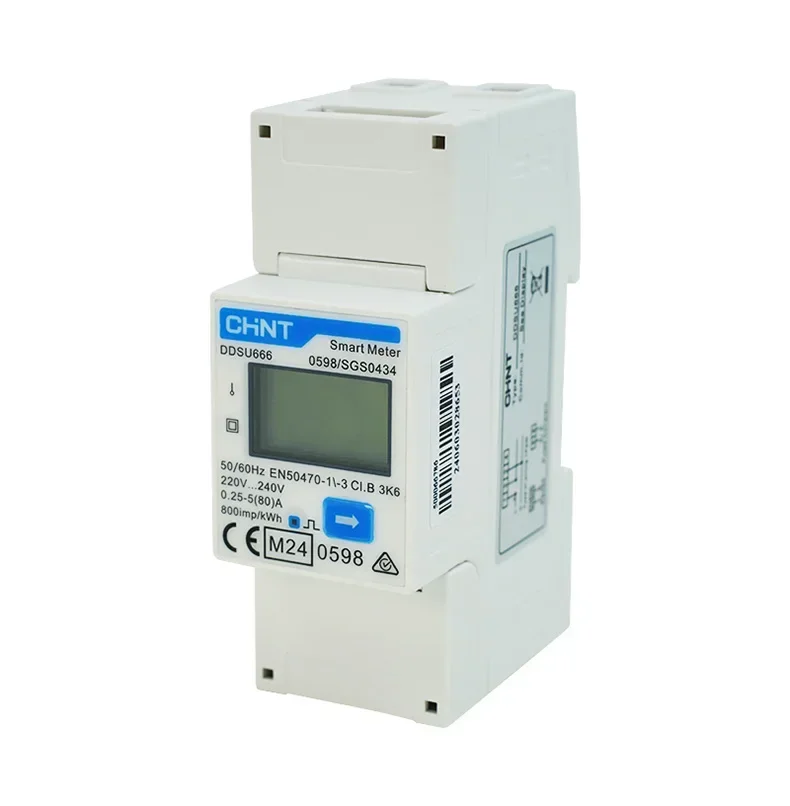 CHINT-Single-Phase-DIN-Rail-Meter-Ddsu666-Digital-Watt-Hour-with-Ct ...