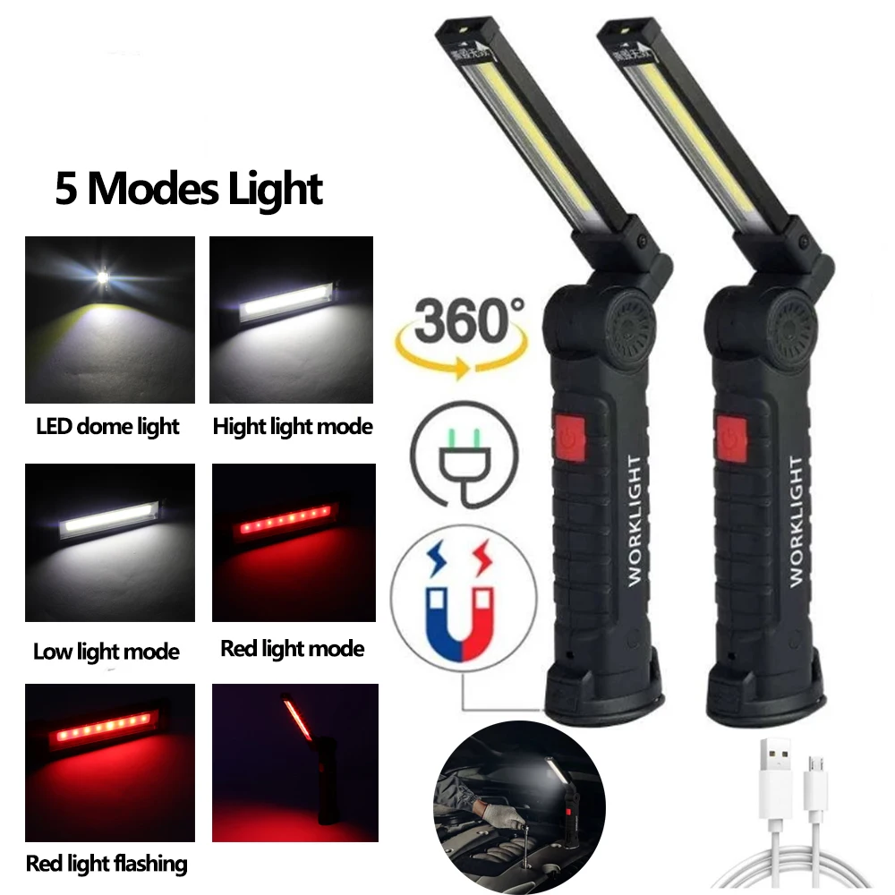 Multifunctional-Powerful-Portable-COB-auto-repair-work-light-LED-red ...