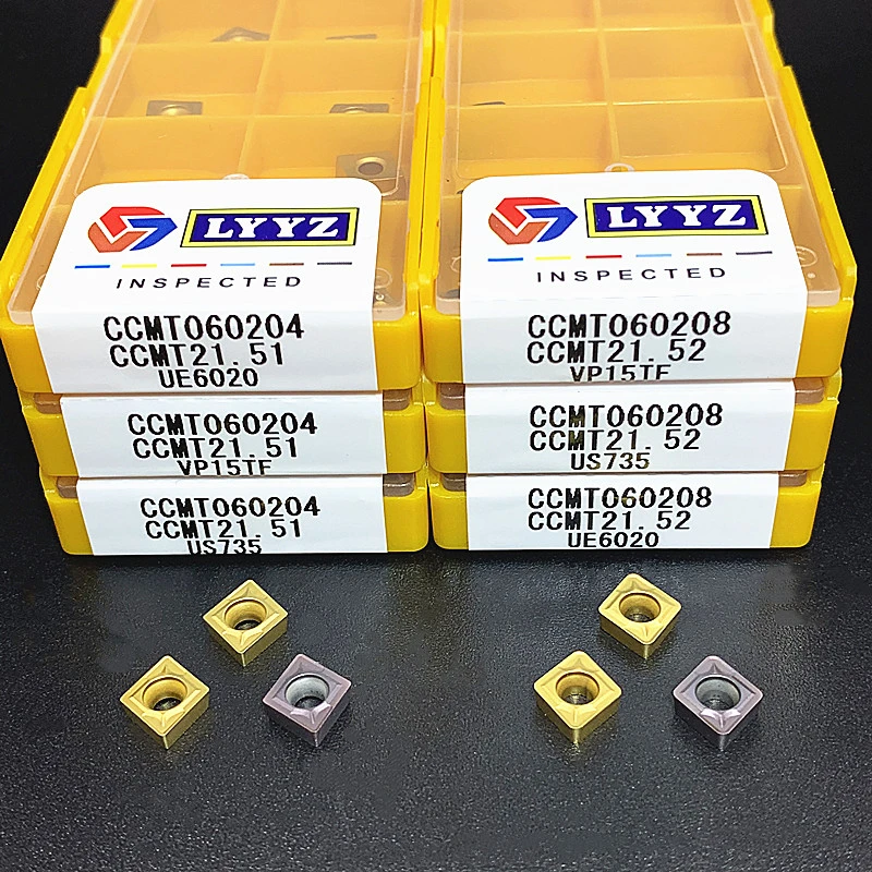 CCMT060204 CCMT0602048 CCMT09T304 CCMT09T308 VP15TF UE6020 US735 carbide turning tool CNC ...
