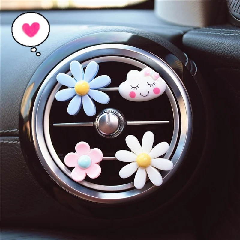Car-Ornaments-women-Daisy-Design-Auto-Air-Conditioner-Vent-Clip ...