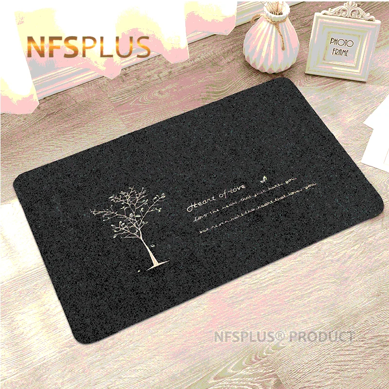 Polyester Front Door Mat 40x60cm Embroidered Printed TPR Anti Slip ...