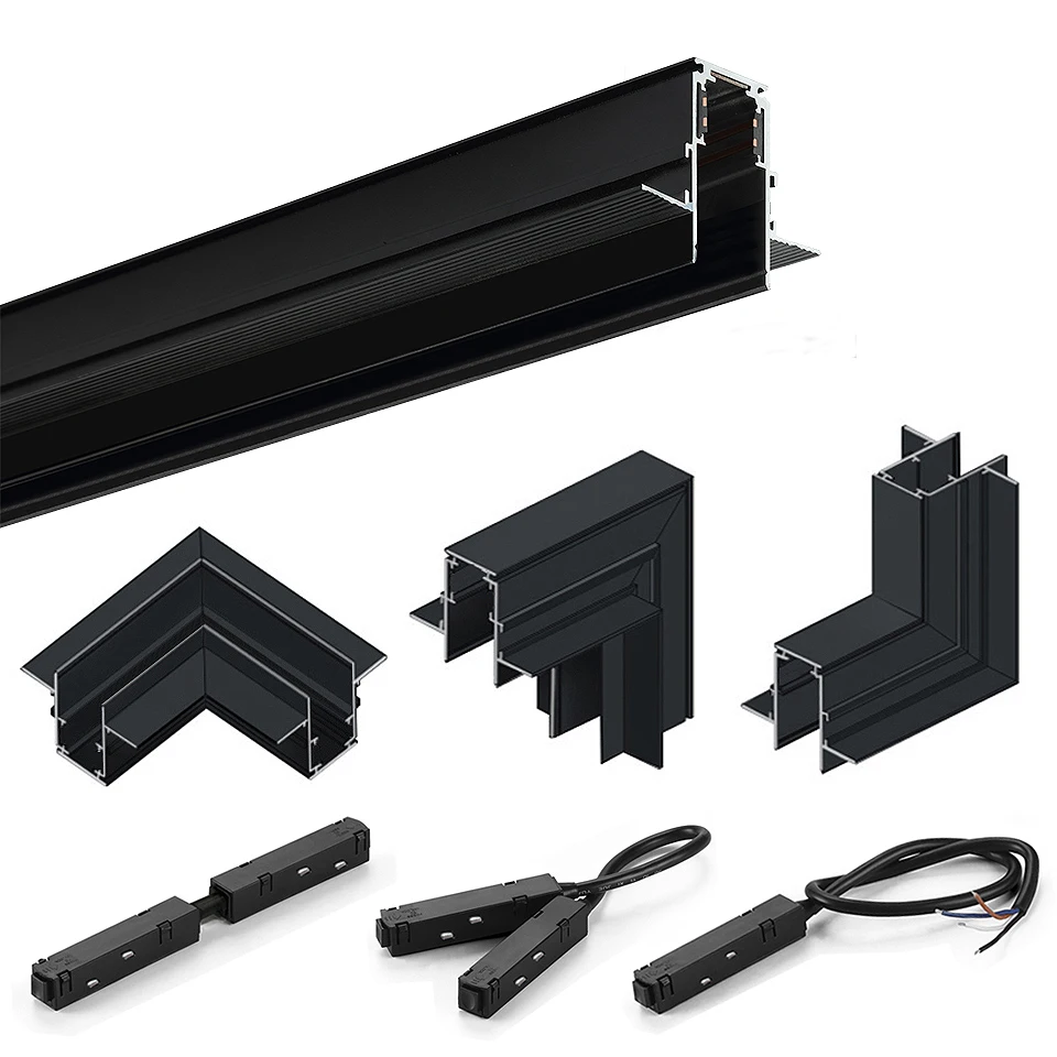 1-5Metres-Magnetic-Track-Accessories-Recessed-Magnet-Light-Kit-Linear ...