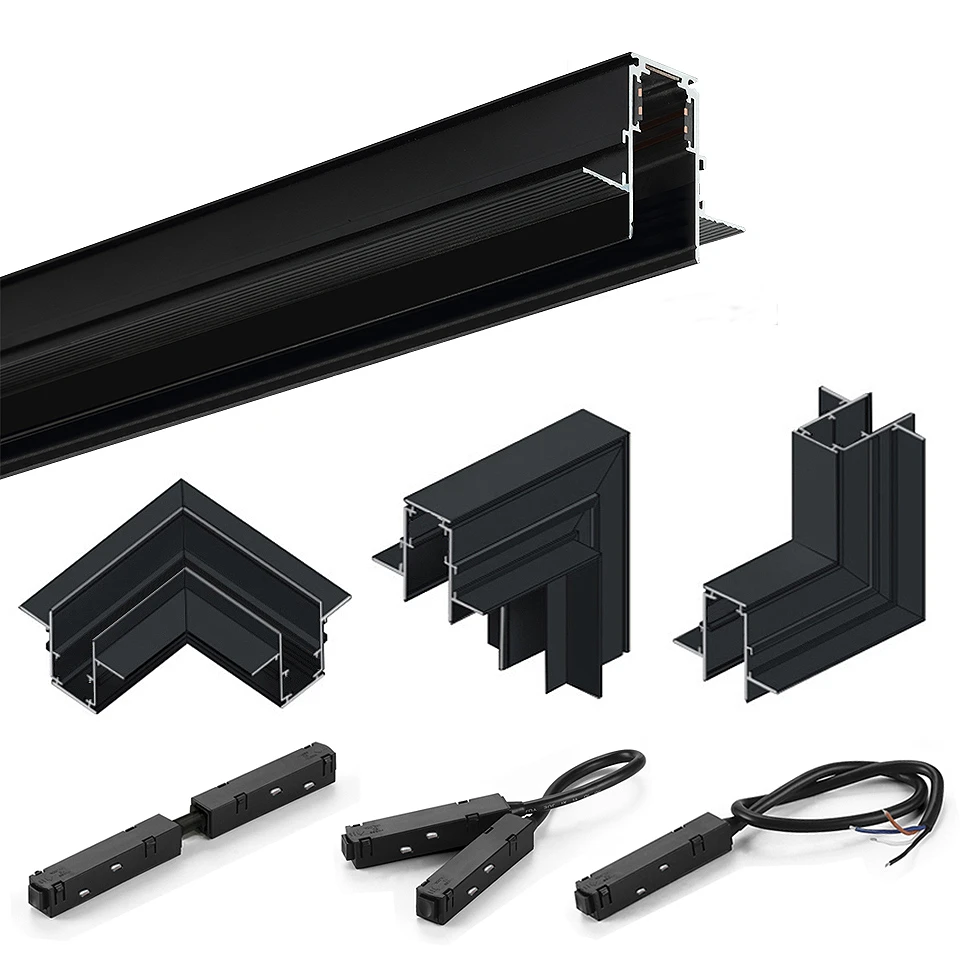 Recessed Magnetic Track Lighting System Accessories 1.5 Metres Rail 48v ...