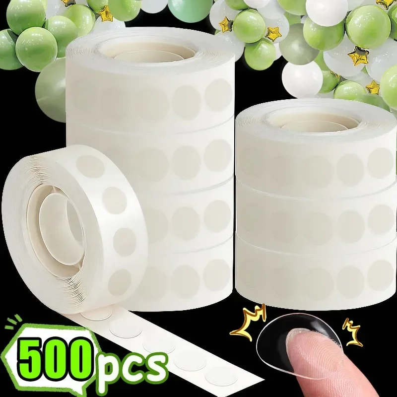 Double Sided Clear Sticky Point Tape Balloon Glue Dot Adhesive Birthday ...