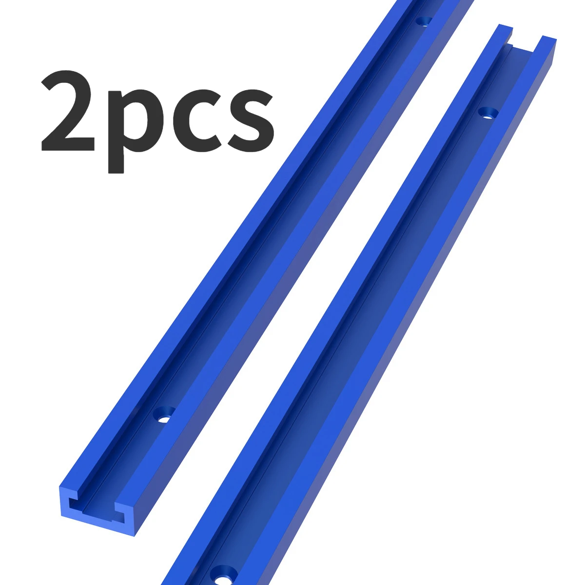 2Pc-500MM-Double-Cut-Profile-T-Track-with-Predrilled-Mounting-Holes-For ...