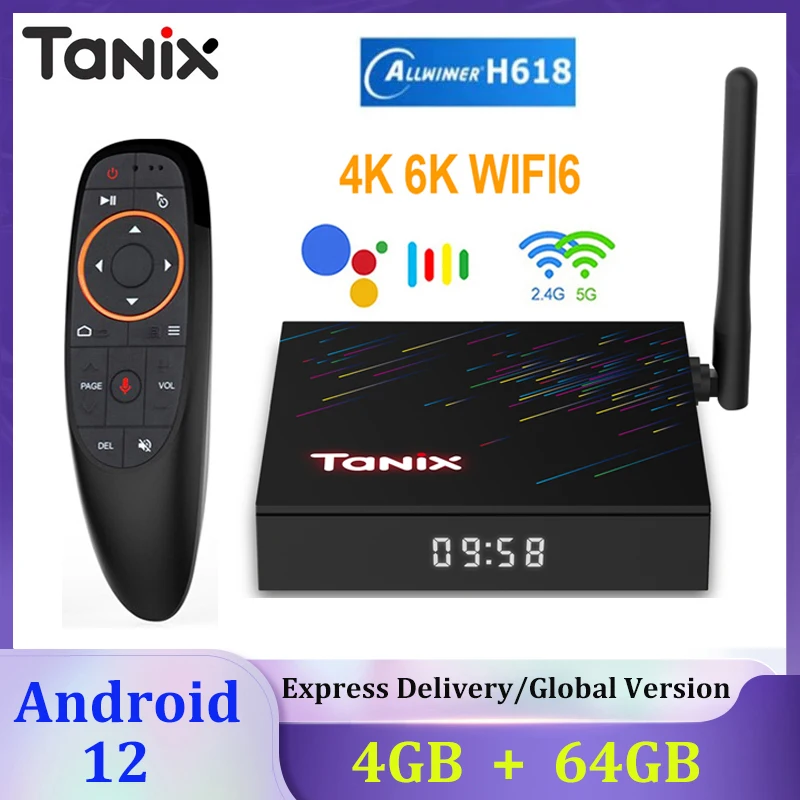 TANIX-TX68-Smart-TV-BOX-Android-12-4G-32G-64G-Allwinner-H618-2-4G-5G ...