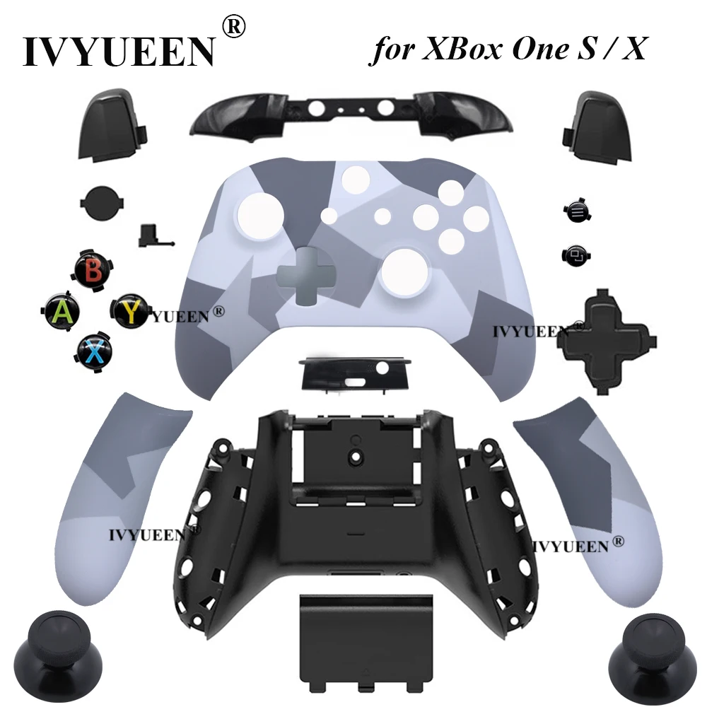 IVYUEEN-Gray-Camo-Housing-Shell-for-Xbox-One-S-X-Controller-Winter ...