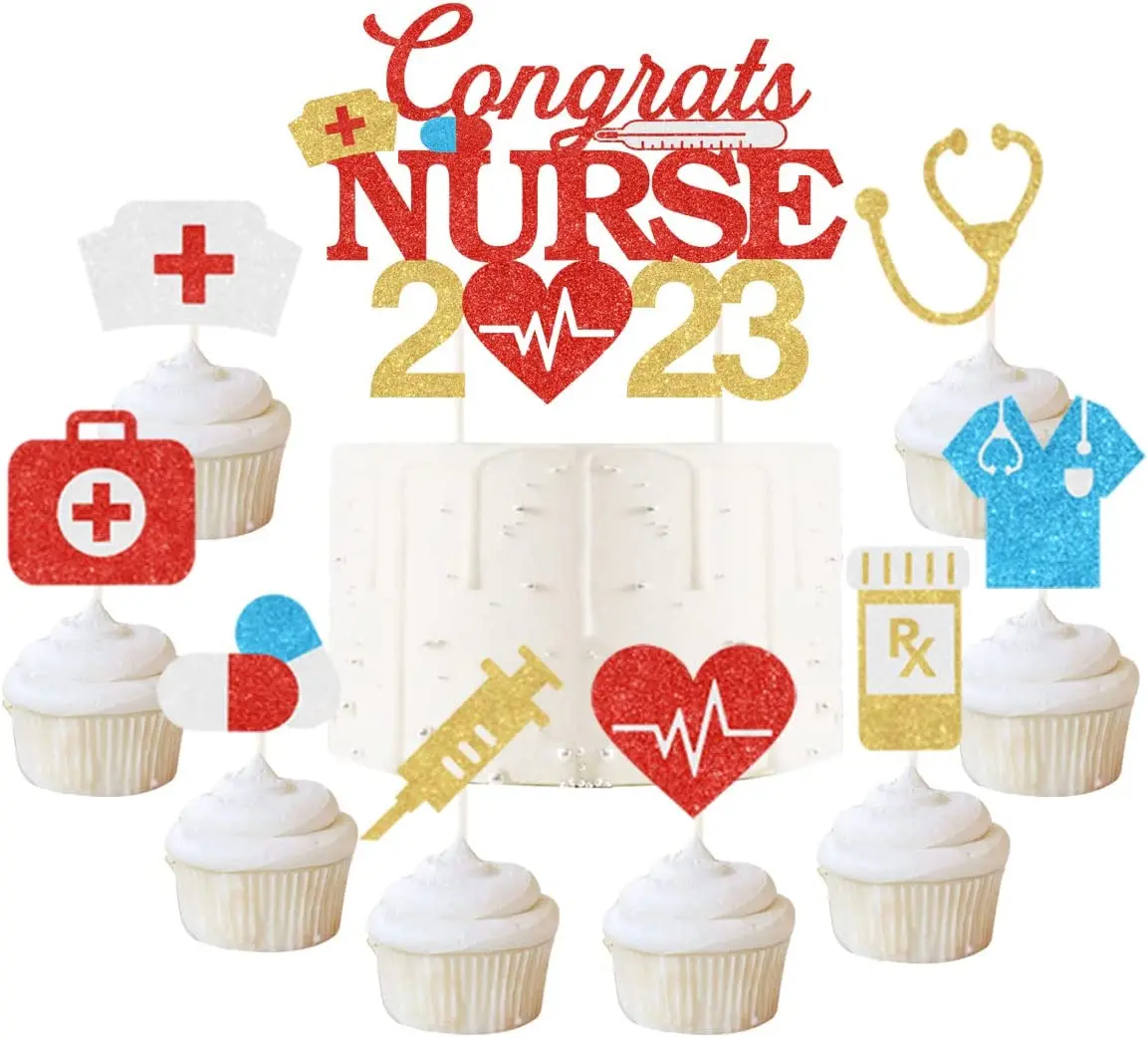 Nursing Cap Cupcake Toppers