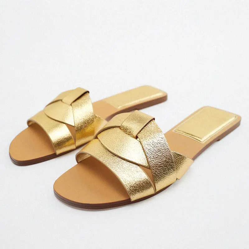 슬리퍼 여름 신발 야외 슬리퍼 패션 브랜드 캐주얼 슬라이드 숙녀 플랫 슈즈 여성 비치 샌들 로우 힐 2023 년 여성 슬리퍼 Aliexpress