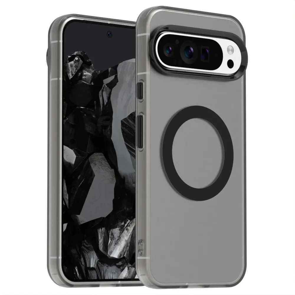 Matte Clear Magnetic Wireless Charging Armor Case - Military Shockproof ...