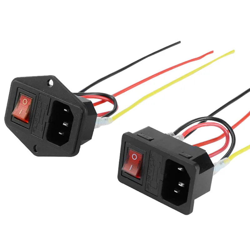 IEC320-C14-PDU-UPS-Fused-AC-Power-Socket-Wiring-Connector-Electrical ...