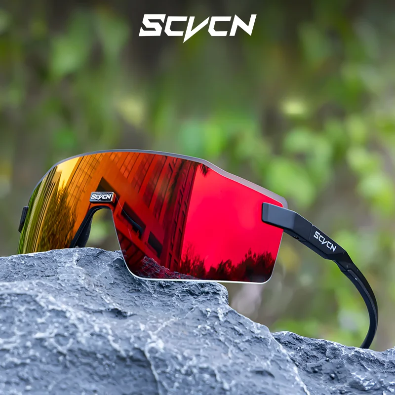 SCVCN Rimless Light-weight Running Sunglasses Cycling Glasses Men Bike ...