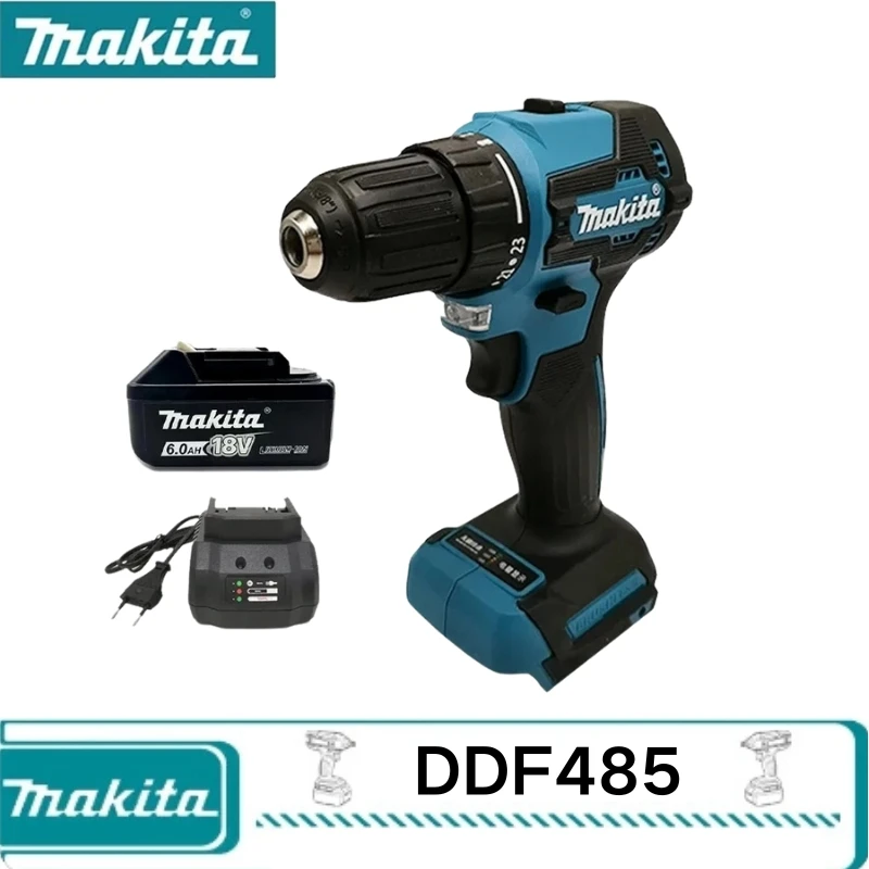 Makita-DDF485-Screwdriver-Cordless-Percussion-Drill-18V-Electric ...