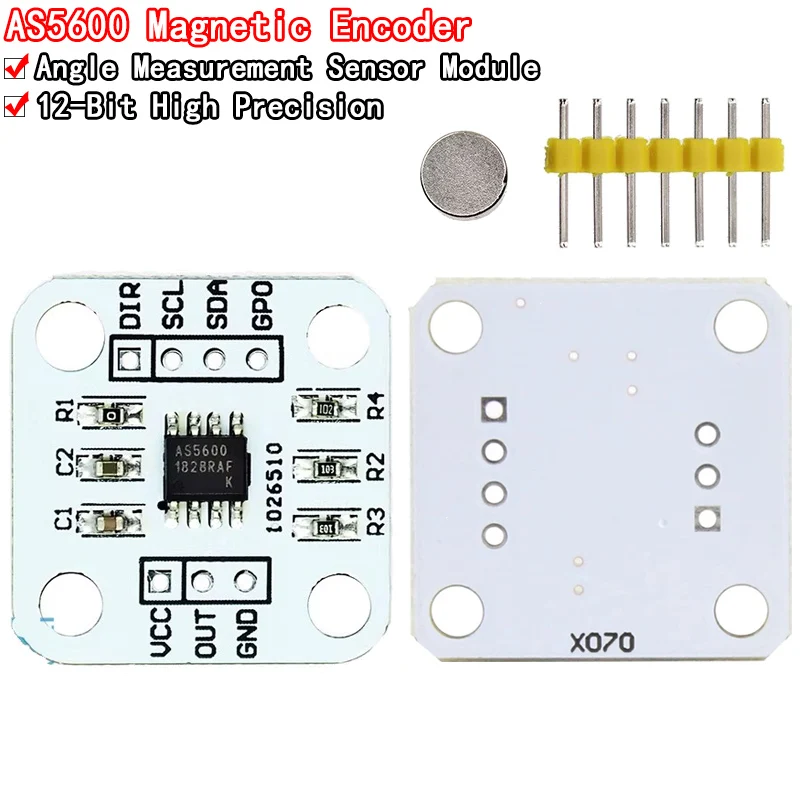 1-10pcs AS5600 codificador magnético módulo sensor de medição de ângulo ...