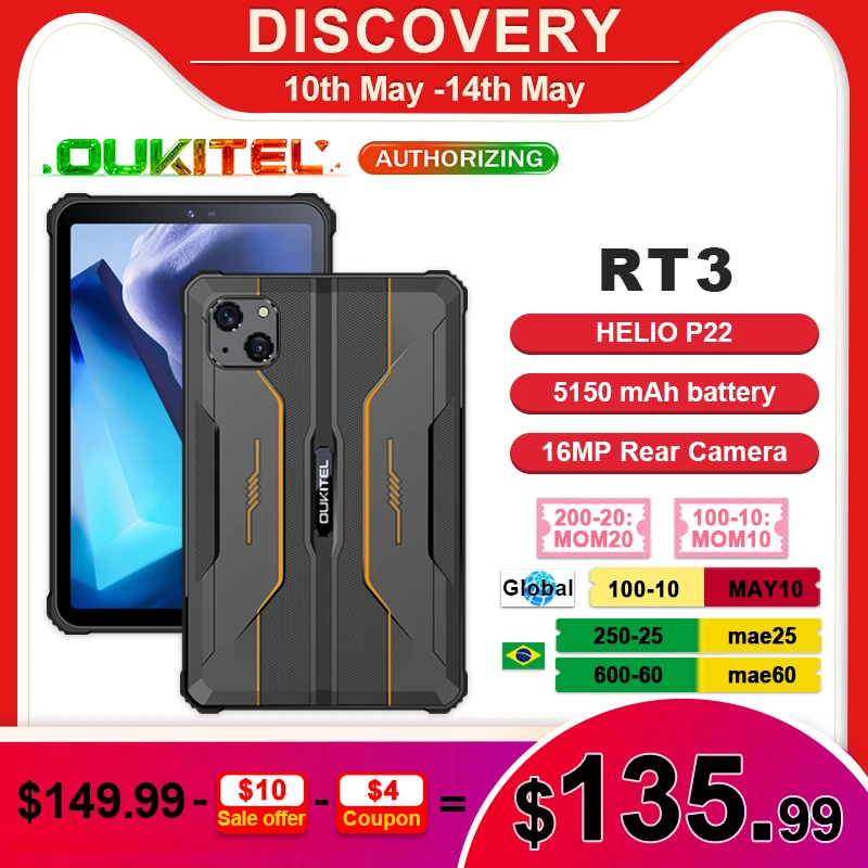 Oukitel Rt3 Mini Rugged Tablet 8 Inch | Waterproof 8 Inches Android Tablet - Rt3 Mini - Aliexpress