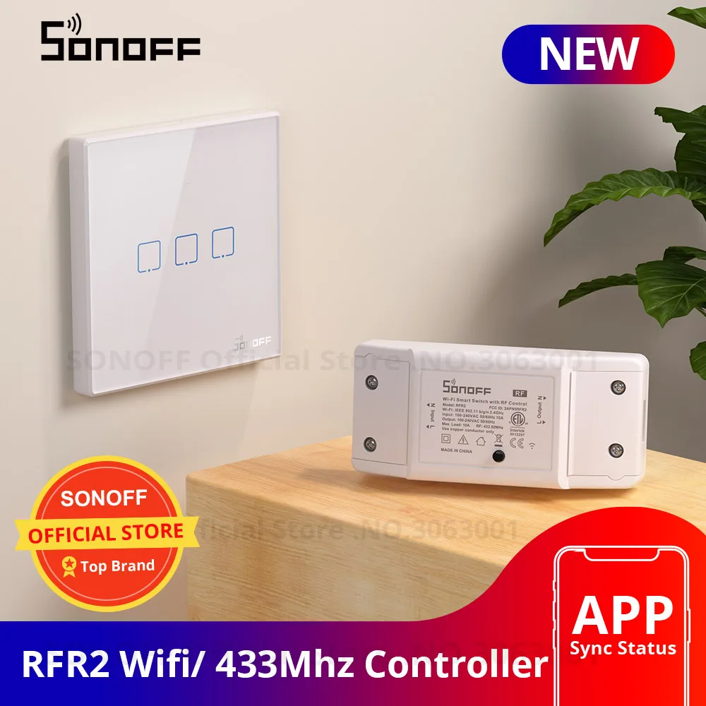 Sonoff Rf Wifi Wireless Light Switch Remote 433mhz - Rf R2 Wifi Switch ...