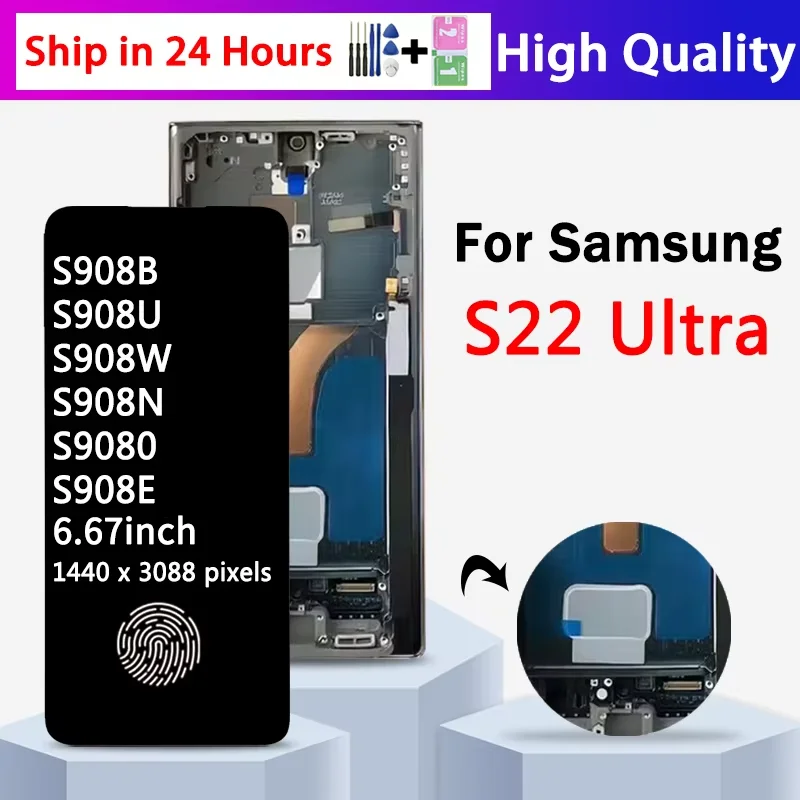 Super AMOLED For Samsung S22 Ultra 5G S908B/DS S908N S908U S908E LCD ...