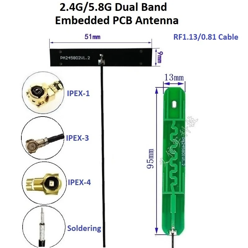 2-4G-5G-5-8G-Dual-Band-WiFi-Antenna-Embedded-PCB-Antenna-Adhesive-Mount ...