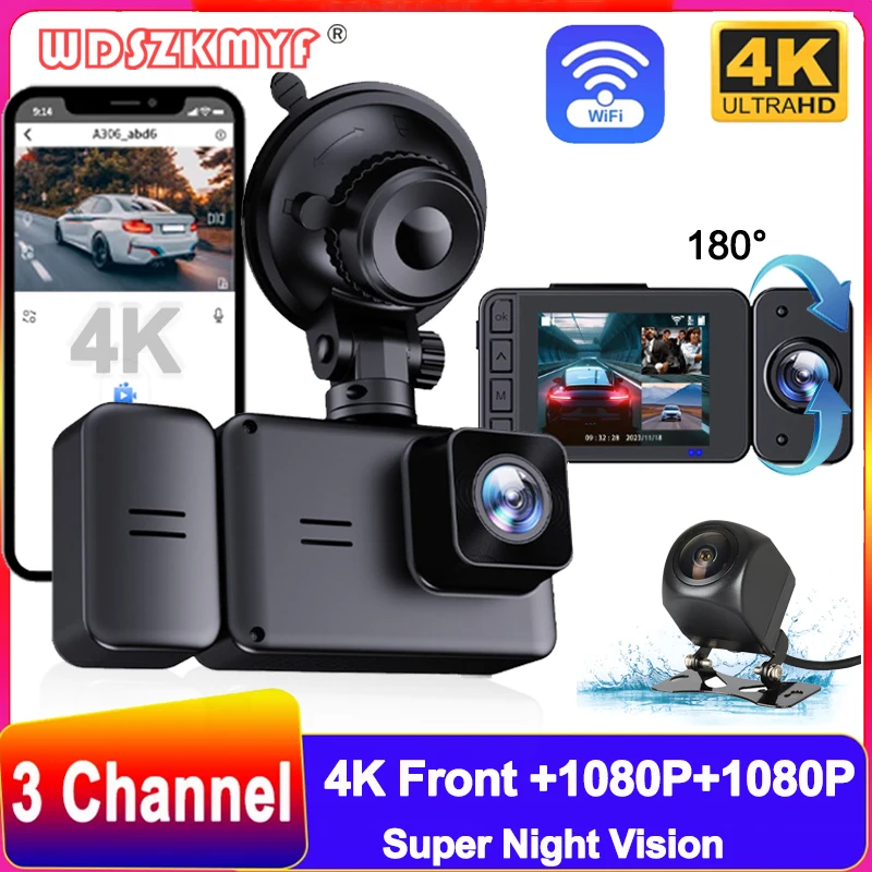 3Channel-4K-Dash-Cam-for-Cars-Car-Dvr-WIFI-Rear-View-Camera-for-Vehicle ...