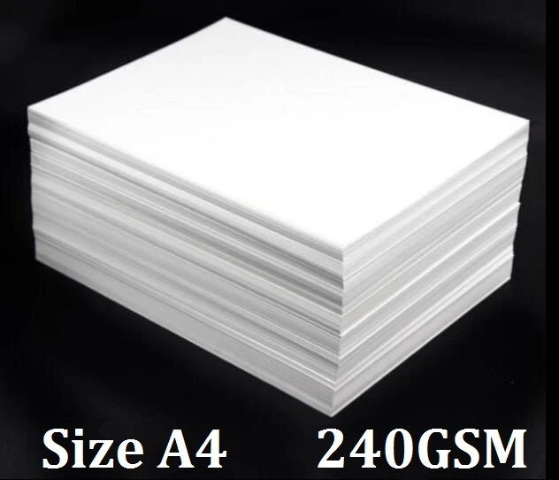 Size A4 240GSM White Matte Thick PAPER Cardstock For Craft Scrapbooking ...