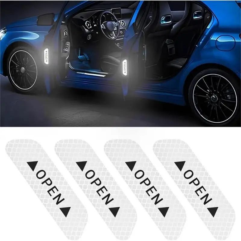 4PCS-Reflective-Open-Warning-Stickers-for-Car-Door-Night-Visibility ...