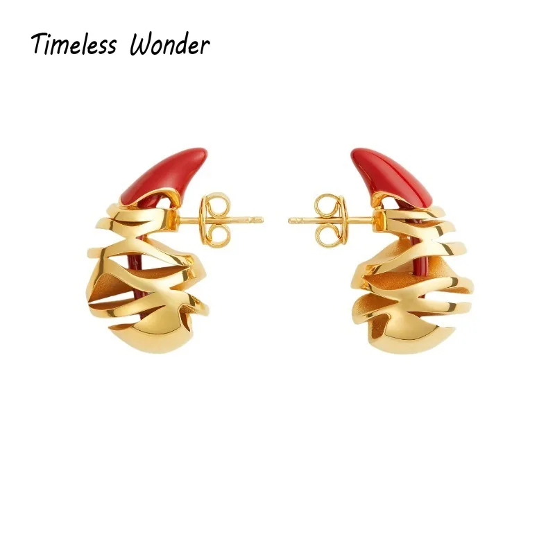 Timeless-Wonder-Fancy-Enamel-Geo-Stud-Earrings-for-Women-Designer ...