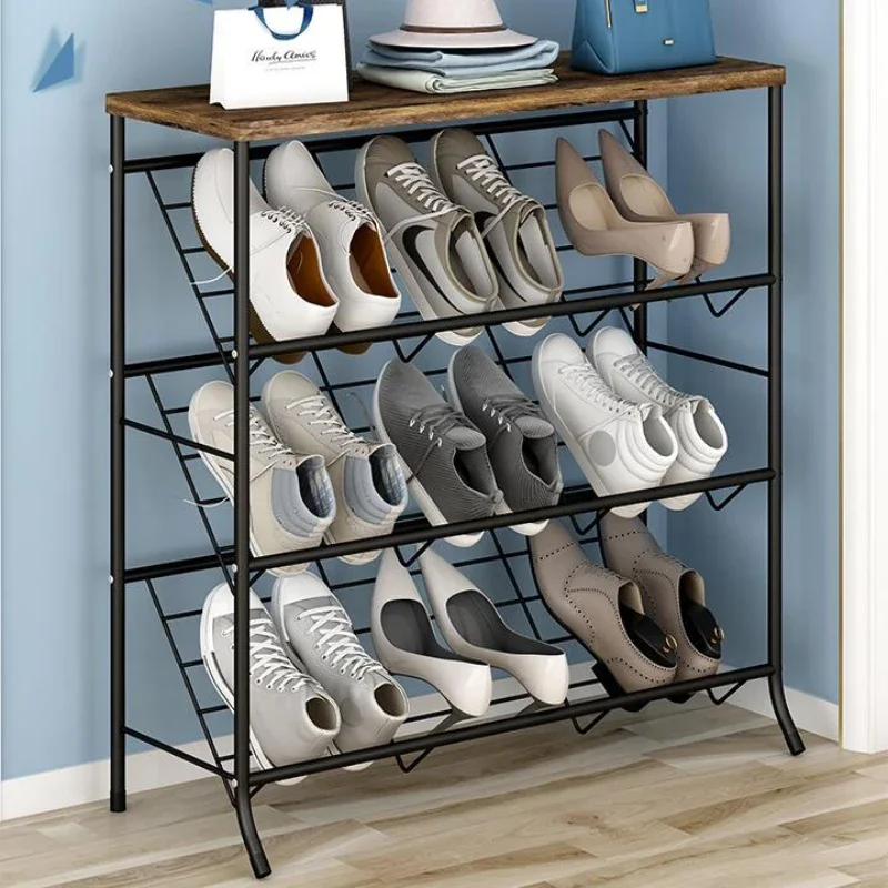 Creative-Wrought-Iron-Shoe-Stand-Multifunctional-Inclined-DustProof ...