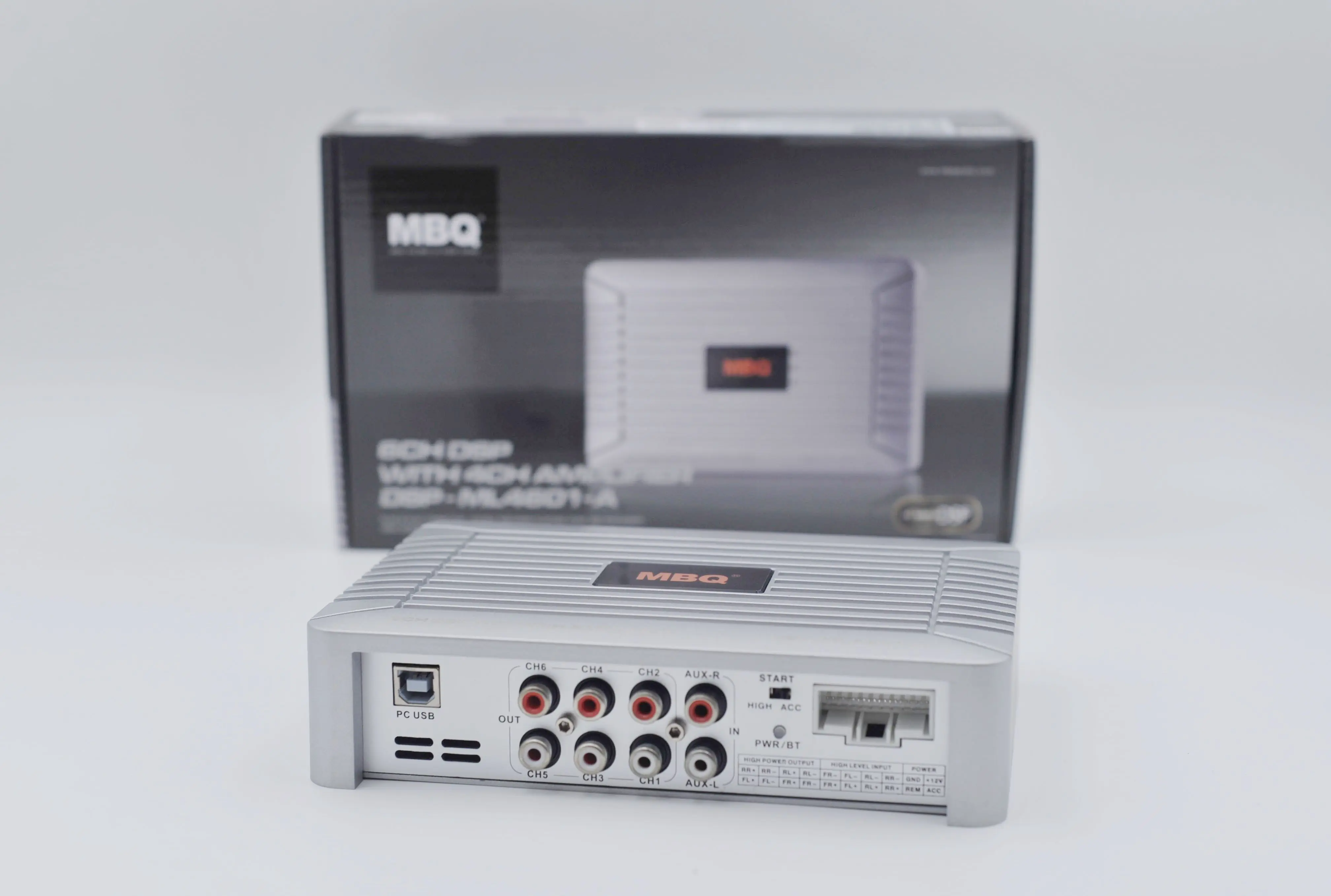 MBQ Car audio DSP amplifier 6-channel RCA/ 4-channel high level output ...