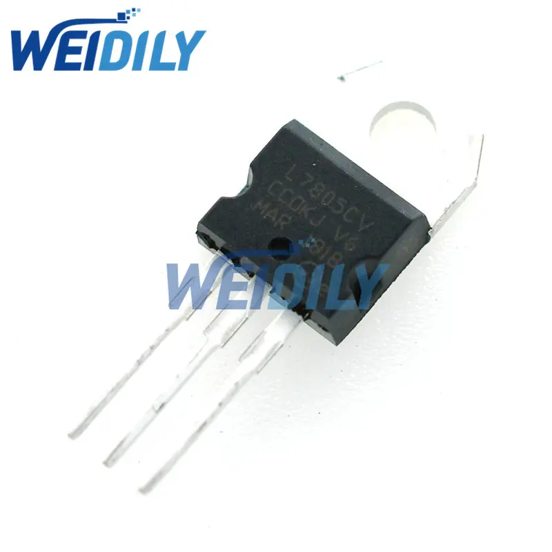5PCS New Triode Transistor L7805CV L7805 7805 l7805cv Voltage Regulator 5V 1.5A TO-220 Three ...