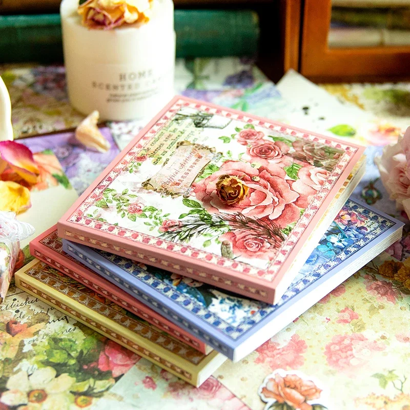 50-Sheets-Butterfly-Rose-Flower-Vintage-Decorative-Papers-Diary ...