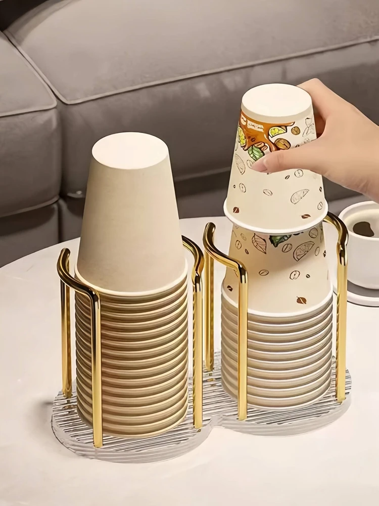 Luxury-Disposable-Cup-Storage-Holder-Water-Tea-Cups-Dispenser-Rack ...