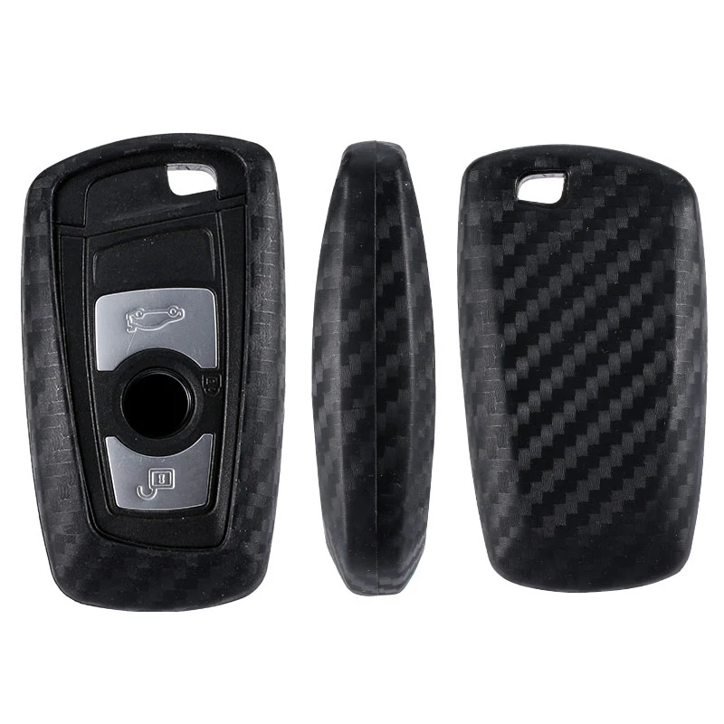 Carbon Fiber Remote Key Cover Case for BMW 5 E90 F10 F20 F30 X3 X4 M2 ...