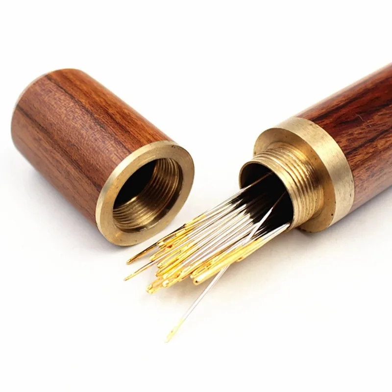 DIY-Sewing-Needles-Holder-Storage-Tube-Wooden-Box-Hand-Sewing-Needles ...