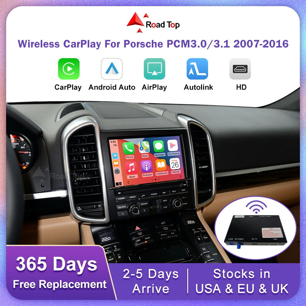 Road Top Wireless Carpaly for Porsche Boxster 718 Macan Cayman Cayenne ...