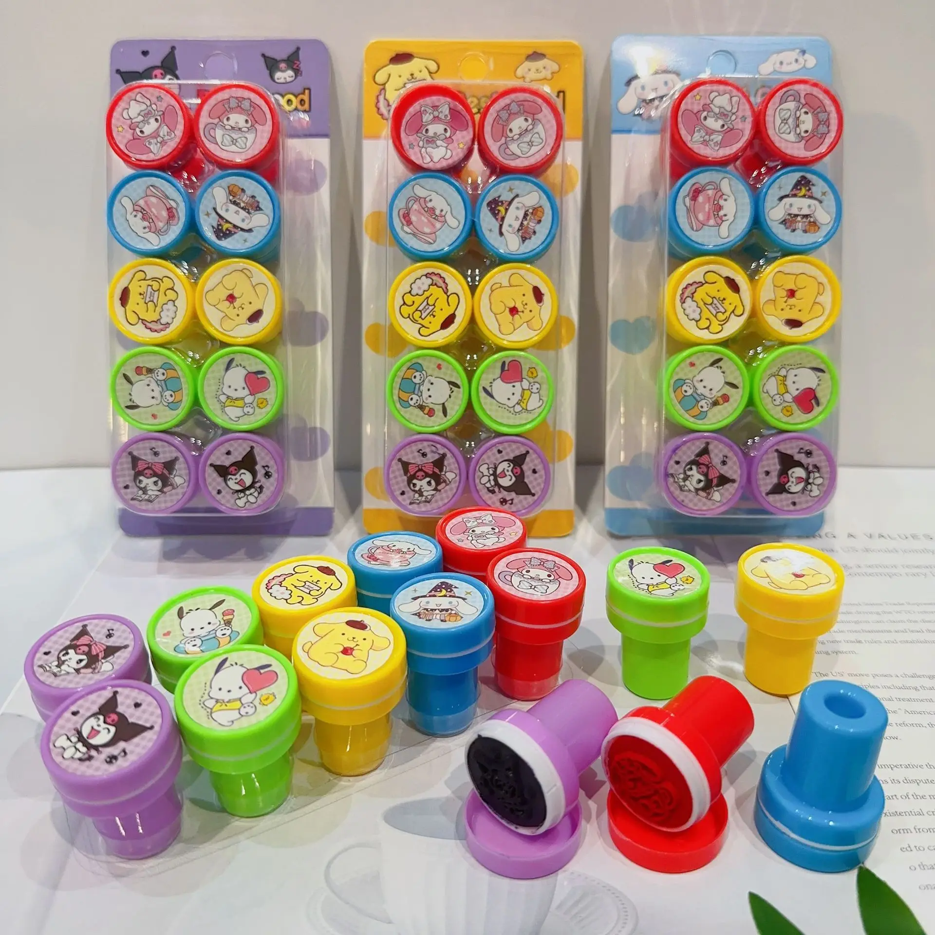 10pcs-Set-Sanrio-Hello-Kitty-Seal-Children-s-Cartoon-Seals-Set-Toy ...