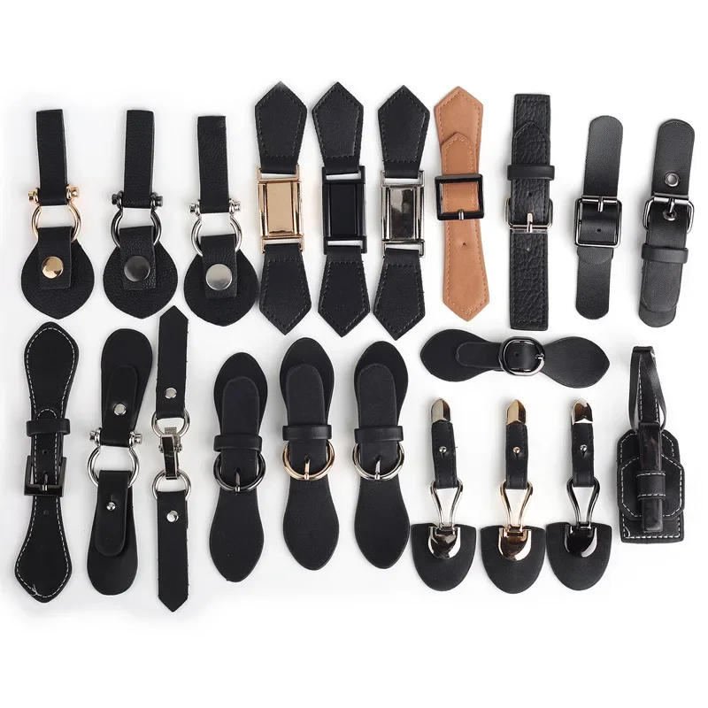 3-Pairs-Cloak-Claps-Fasteners-Sew-on-Coat-Toggles-Button-Black-PU ...