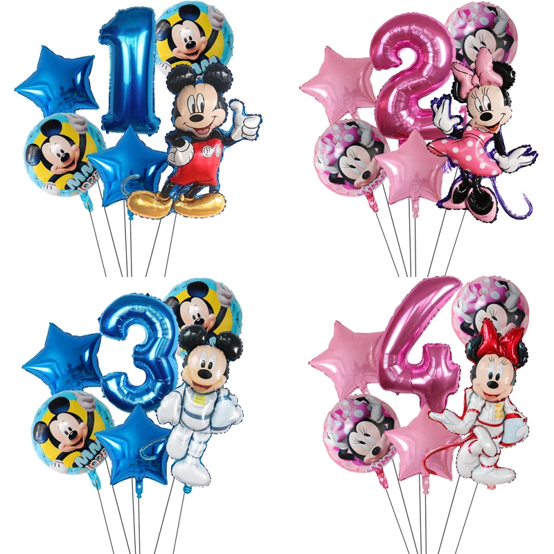 1-set-Disney-Mickey-Mouse-Foil-Balloons-Mickey-1st-Birthday-Party ...
