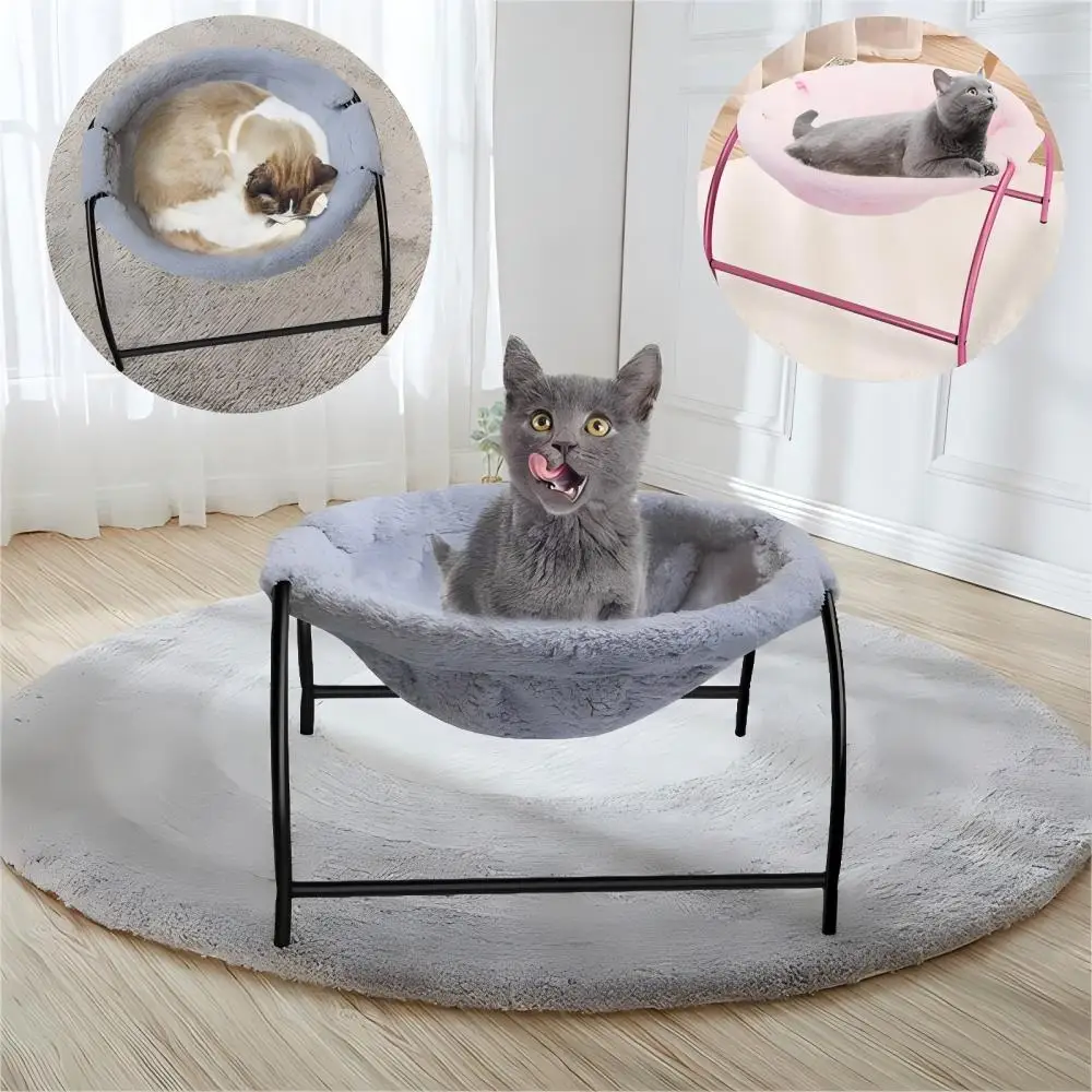 Winter-Warm-Cat-Round-Bed-Free-Standing-Pet-Sleeping-Bed-Removable-Wash ...