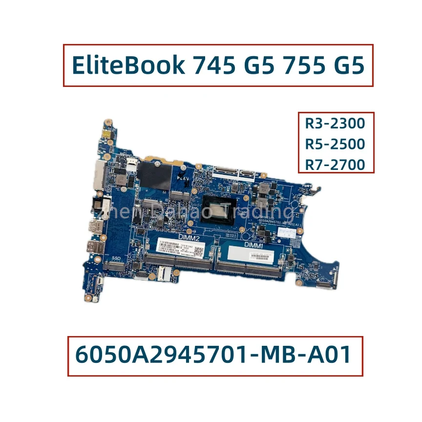 6050A2945701-MB-A01-For-HP-EliteBook-745-G5-755-G5-Laptop-Motherboard ...